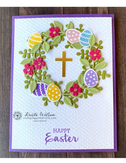Arrange A Wreath Easter Card - Stamping with Krista